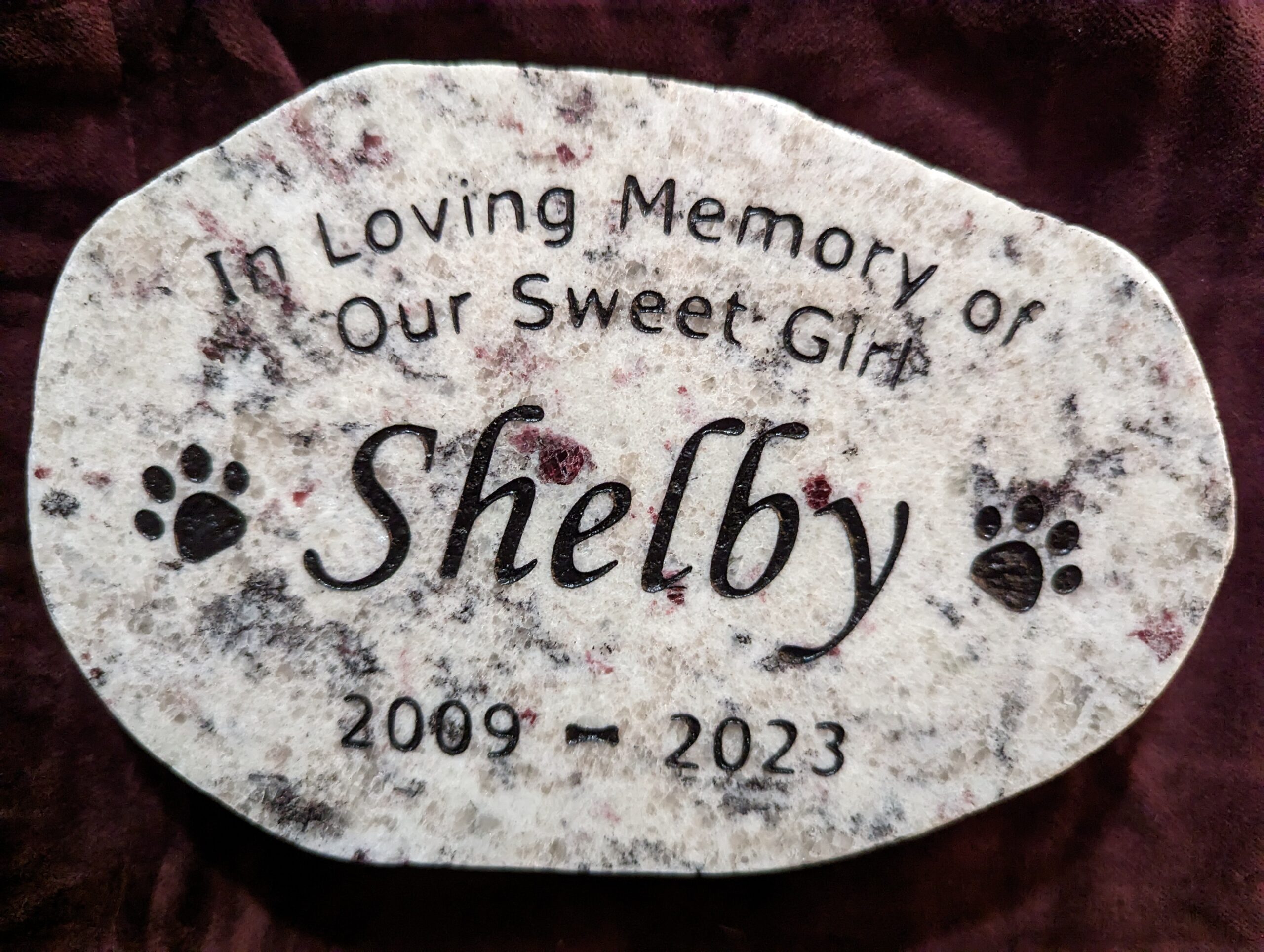 Pet Memorial Natural Granite Headstone | For your dog, cat or any pet ...
