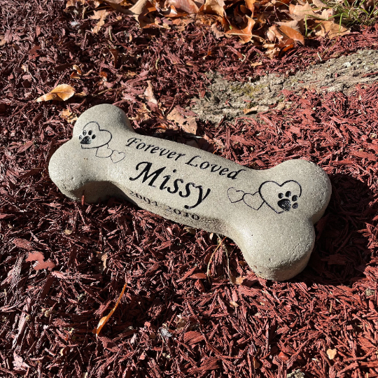Bone Shape Pet Memorial Stone - Melton Memorials