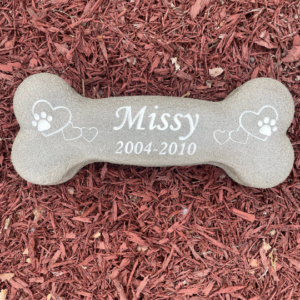 Bone Shape Pet Memorial Stone - Melton Memorials