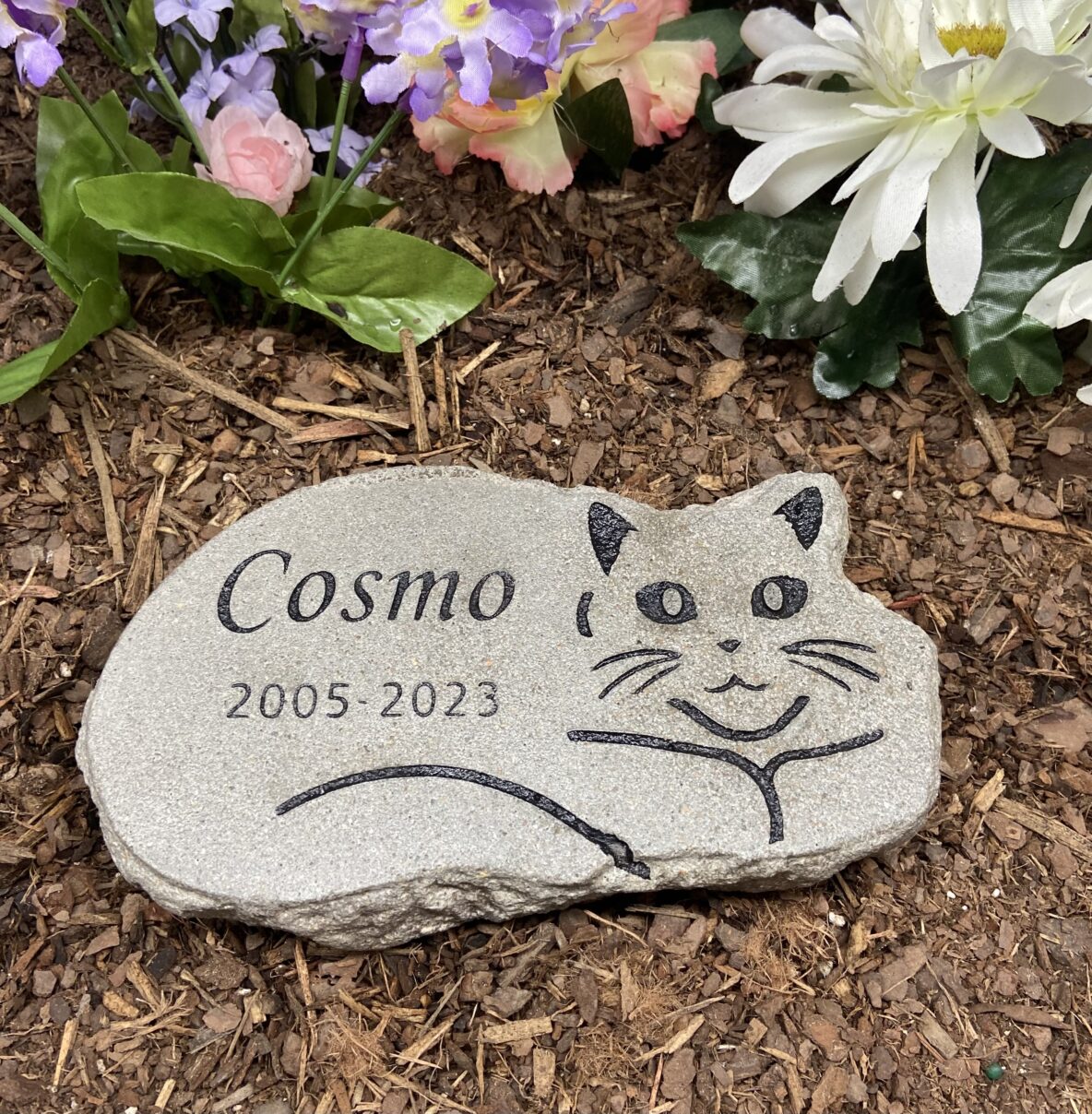 Cat Shaped Pet Memorial Stone | Makes a great pet loss sympathy gift ...