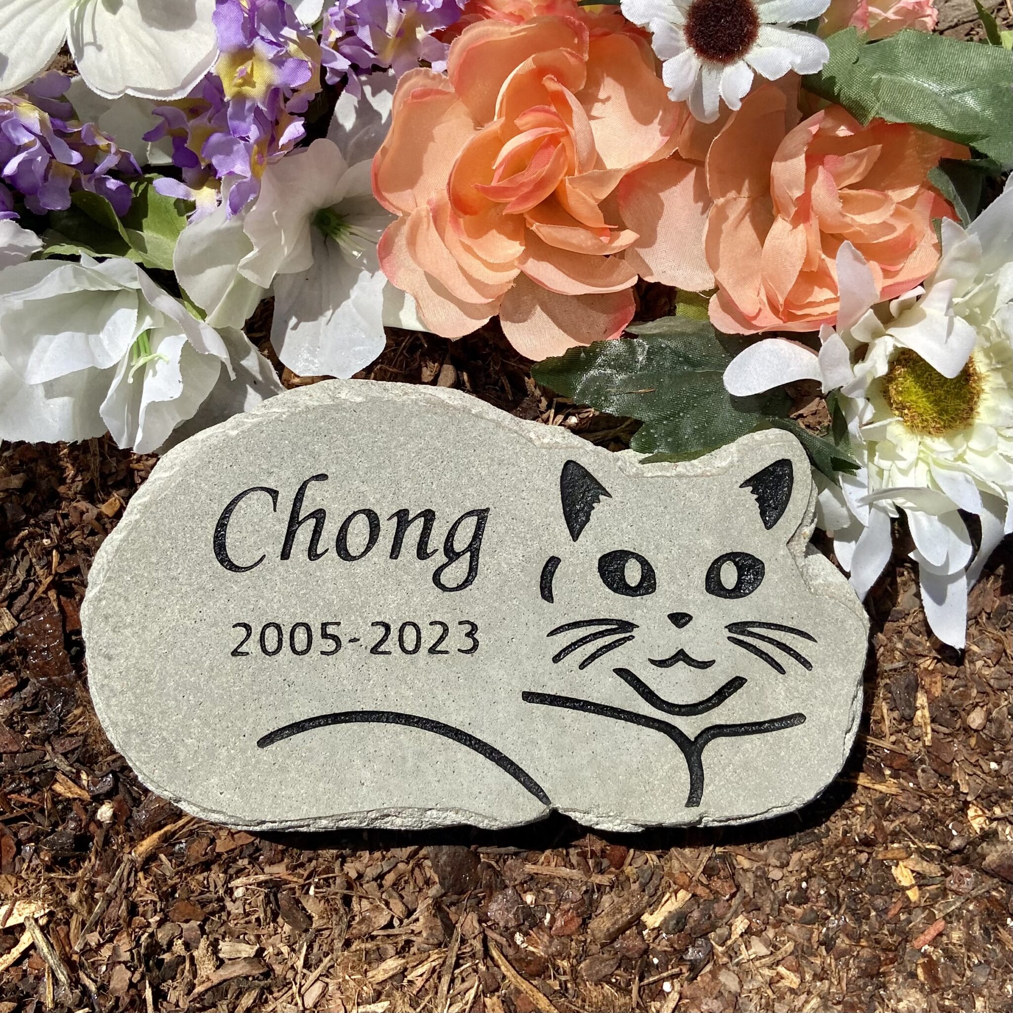 Cat Shaped Pet Memorial Stone | Makes a great pet loss sympathy gift ...